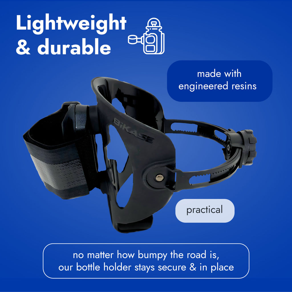 Bicycle Water Bottle Cage, ABC Cage with Anywhere Cage Strap Adapter ...